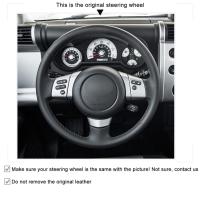 China Hand Stitched Artificial Leather Steering Wheel Covers for Toyota FJ Cruiser 2006 2007 2008 2009 2010 2011 2012 2013-2014 for sale