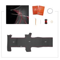 China Custom Best Price Black Leather Hand Sewing Steering Wheel Cover For Renault Clio 3 2005 2006 2007 2008 2009 2010 2011 2012 for sale