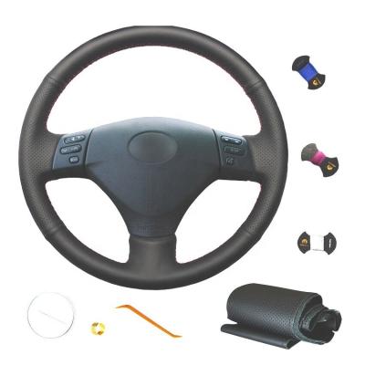 China For Lexus RX330 2004 - 2007 for Lexus RX400h 2004 2005 2006 2007 Custom Black Leather DIY Handing Sew Steering Wheel Cover for sale