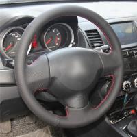 China Custom Sew Artificial Leather Steering Wheel Cover for Mitsubishi Lancer X 10 Outlander ASX 2006 2007 2008 2009 2010 2011 2012 for sale