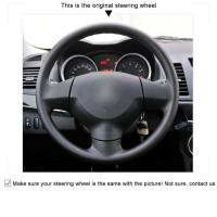 China Custom Sew Artificial Leather Steering Wheel Cover for Mitsubishi Lancer X 10 Outlander ASX 2006 2007 2008 2009 2010 2011 2012 for sale