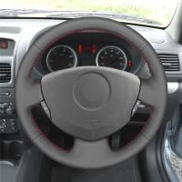 China Hand Stitching Steering Wheel Cover For Renault Clio 2 2001-2008 Twingo 2 2007-2014  Sandero 1 2009-2014 Logan 1 2009-2015 for sale