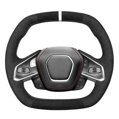 China DIY Car Accessory Hand Sewing High Quality Steering Wheel Cover  For Chevrolet C8 2020-2024 for sale