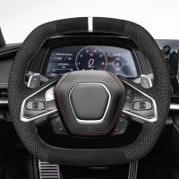 China DIY Car Accessory Hand Sewing High Quality Steering Wheel Cover  For Chevrolet C8 2020-2024 for sale