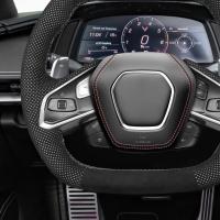 China DIY Car Accessory Hand Sewing High Quality Steering Wheel Cover  For Chevrolet C8 2020-2024 for sale