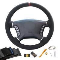 China Hand Stitching Suede Steering Wheel Cover for Mitsubishi Pajero Galant 2007 2008 2009 2010 2011 2012 2013 2014 for sale