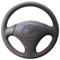 China Custom Unique Leather Suede Hand Sewn Wrap Steering Wheel Cover for Toyota Vios Corolla 2000-2004 Mark 2 for Lexus GS430 GS300 for sale