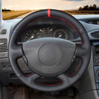 China Hand Stitching Steering Wheel Cover For  Renault Laguna 2 2001-2007 Trafic 2 2012-2014 Espace Grand Espace 2003-2008 Vel Satis for sale