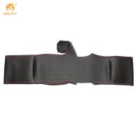 China Car Accessories Custom-Made Stitched Black Leather Steering Wheel Cover for Honda Civic 2006 2007 2008 for sale