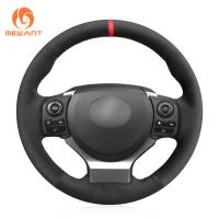 China Custom Hand Sewing Black Suede Steering Wheel Cover for Lexus IS200t 2016 2017 IS250 2014 2015 IS300 IS350 IS F-Sport for sale