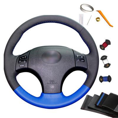 China Hand Stitching Blue Artificial Leather Steering Wheel Cover for Lexus IS250 IS250C IS300 IS350 2005 2006 2007 2008 2009 2010 for sale