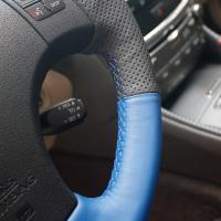 China Hand Stitching Blue Artificial Leather Steering Wheel Cover for Lexus IS250 IS250C IS300 IS350 2005 2006 2007 2008 2009 2010 for sale