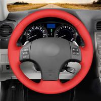 China Hand Stitching Red Leather Steering Wheel Cover for Lexus IS250 IS250C IS300 IS350 2005 2006 2007 2008 2009 2010 for sale