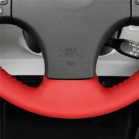 China Hand Stitching Red Leather Steering Wheel Cover for Lexus IS250 IS250C IS300 IS350 2005 2006 2007 2008 2009 2010 for sale