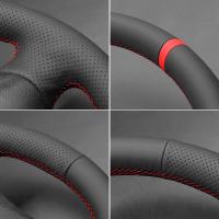 China DIY Customized Durable Car Auto Interior Accessories Leather Steering Wheel Cover Wrap for  Fiesta 1995-2002 Focus Mondeo Edge for sale