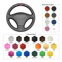 China DIY Customized Durable Car Auto Interior Accessories Leather Steering Wheel Cover Wrap for  Fiesta 1995-2002 Focus Mondeo Edge for sale