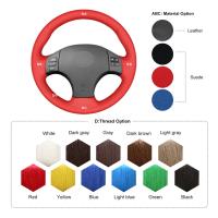 China Hand Stitching Red Leather Steering Wheel Cover for Lexus IS250 IS250C IS300 IS350 2005 2006 2007 2008 2009 2010 for sale