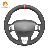 China Hand Stitching Black Suede Steering Wheel Cover for Renault Megane 3 Coupe RS 2010 2011 2012 2013 2014 2015 2016 for sale