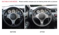 China Hand Sewing Artificial Leather Steering Wheel Cover for Mitsubishi Lancer Evolution EVO 7 8 9 MR M 2003 2004 2005 2006 2007 for sale