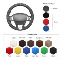 China Hand Stitching Black Suede Steering Wheel Cover for Renault Megane 3 Coupe RS 2010 2011 2012 2013 2014 2015 2016 for sale