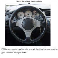 China Hand Stitching Black Soft Suede Steering Wheel Cover for Mitsubishi Lancer Evolution EVO 7 8 9 MR M 2003 2004 2005 2006 2007 for sale