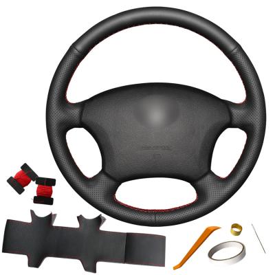 China Hand Stitching Black Custom Artificial Leather Personalized Design Steering Wheel Cover For Lexus LS400 1995 for sale