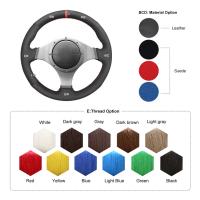 China Hand Stitching Black Soft Suede Steering Wheel Cover for Mitsubishi Lancer Evolution EVO 7 8 9 MR M 2003 2004 2005 2006 2007 for sale