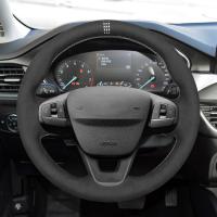 China Customized Hand Sewing Steering Wheel Cover For Ford Ford Bronco Sport E-Transit Escape for sale
