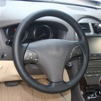 China Design Soft Black Genuine Leather Custom Steering Wheel Cover For Lexus ES240 ES250 ES300 ES350 2007 2008 2009 2010 2011 2012 for sale