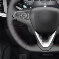 China MEWANT Hand Stitch Genuine Leather Steering Wheel Cover for Opel Astra Combo Corsa Grandland X Insignia 2014 2017 2018 2019 2020 for sale
