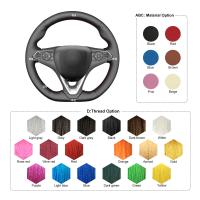 China MEWANT Hand Stitch Genuine Leather Steering Wheel Cover for Opel Astra Combo Corsa Grandland X Insignia 2014 2017 2018 2019 2020 for sale