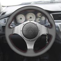 China Design Leather Suede Stitch DIY Steering Wheel Wrap for Mitsubishi Lancer X 10 Outlander ASX Colt Pajero Sport Citroen C-Crosser for sale