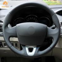 China Accessories Hand Sewing Artificial Leather Steering Wheel Cover for Renault Fluence Megane Scenic 2009 2010 2011 2012 2013 for sale