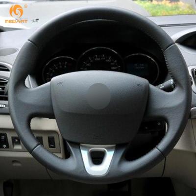 China Accessories Hand Sewing Artificial Leather Steering Wheel Cover for Renault Fluence Megane Scenic 2009 2010 2011 2012 2013 for sale