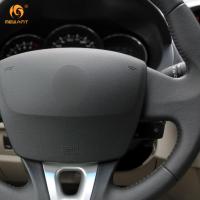 China Accessories Hand Sewing Artificial Leather Steering Wheel Cover for Renault Fluence Megane Scenic 2009 2010 2011 2012 2013 for sale
