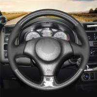 China Wrap Hand Sewing Carbon PU Leather Steering Wheel Cover for Toyota RAV4 Celica Corolla Matrix MR2 1998 1999 2000 2001 for sale