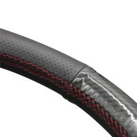 China Hand Stitching Carbon Leather Steering Wheel Cover for Mitsubishi Lancer Evolution EVO 7 8 9 MR M 2003 2004 2005 2006 2007 for sale