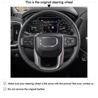 China Artificial Leather Steering Wheel Cover for GMC Sierra 1500 Limited Yukon XL 2019 2020 2021 2022 for sale