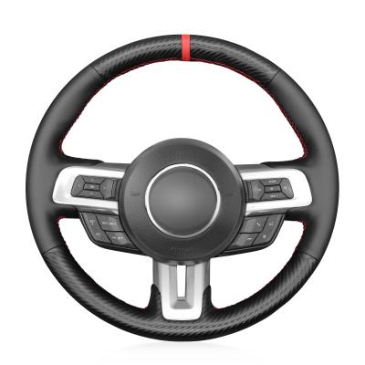 China Customized Hand Sewing Steering Wheel Cover For Full Range Of Ford Mustang for sale