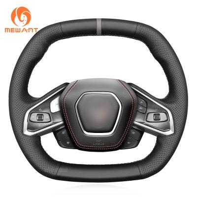 China Hand Stitching PU Leather Steering Wheel Cover for Chevrolet Corvette C8 2020 2021 2022 2023 for sale