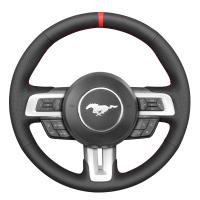 China Customized Hand Sewing Steering Wheel Cover For Full Range Of Ford Mustang for sale