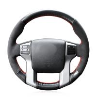 China Carbon Suede Steering Wheel Cover for Toyota 4Runner Land Cruiser Prado Tacoma Sequoia 2010 2011 2012 2013 2014 2015 2016 2017 for sale