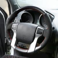 China Carbon Suede Steering Wheel Cover for Toyota 4Runner Land Cruiser Prado Tacoma Sequoia 2010 2011 2012 2013 2014 2015 2016 2017 for sale