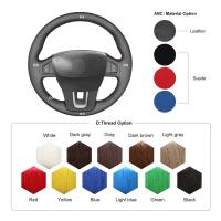 China Custom Hand Sewing Artificial Leather Steering Wheel Cover for Renault Laguna Latitude Samsung SM5 2008-2018 for sale