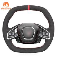 China Hand Stitching Soft Suede Steering Wheel Cover for Chevrolet Corvette C8 2020 2021 2022 2023 for sale