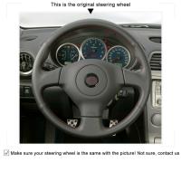 China Hand Stitched Artificial Leather Steering Wheel Cover for Subaru Impreza WRX STI II 2005-2007 for sale