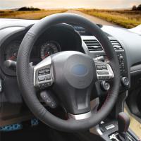China Hand Stitched Artificial Leather Steering Wheel Cover for Subaru Forester Outback Legacy XV Impreza Liberty GT 2013 2014 2015 for sale
