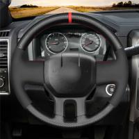 China Best Selling Suede Carbon Fiber Auto Accessories Car Steering Wheel Cover for girls Free Samples for Dodge RAM 1500 Challenger for sale