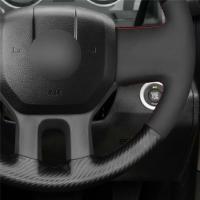 China Best Selling Suede Carbon Fiber Auto Accessories Car Steering Wheel Cover for girls Free Samples for Dodge RAM 1500 Challenger for sale