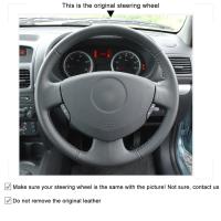 China Hand Sewing Stitching Artificial Leather Steering Wheel Cover for Renault Clio 2 2001-2005 Dacia Sandero 2008-2012 for sale
